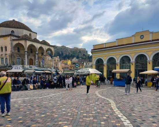 Monastiraki, the most popular area of Athens Greece